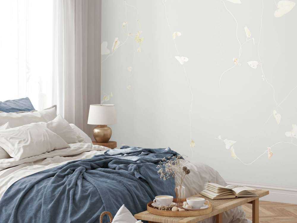 Haagwinde takken licht groen - Fotobehang